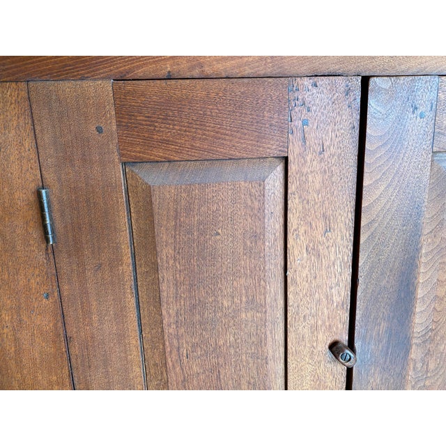 19th Century American Walnut Farmhouse Step Back Cupboard | Chairish