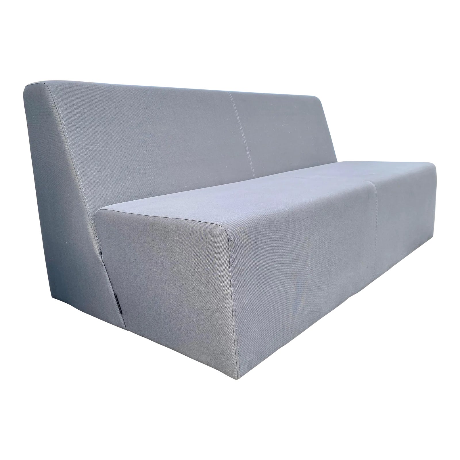 SteelCase Turnstone Modern Modular Big Lounge Armless Sofa | Chairish