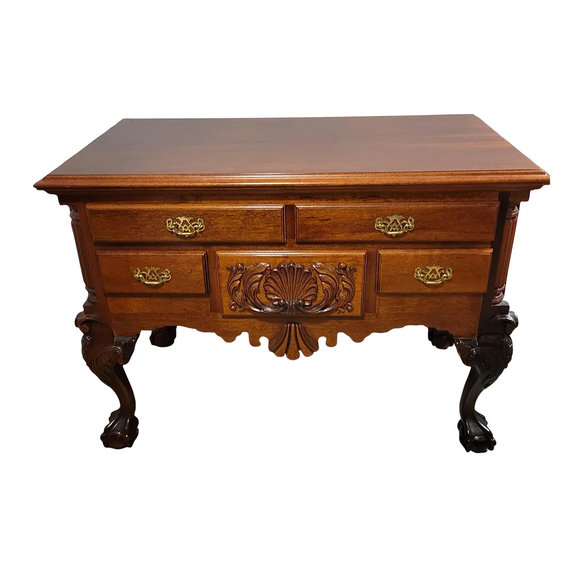 Late 20th New Orleans Mahogany Lowboy Chest With Claw Feet | Chairish