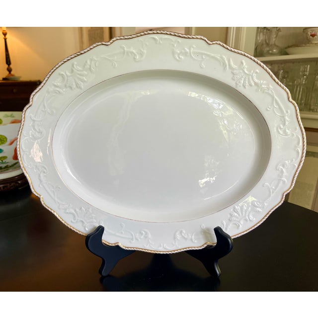 19th C. English Copeland Spode Gilt Scalloped Platter for Davis ...