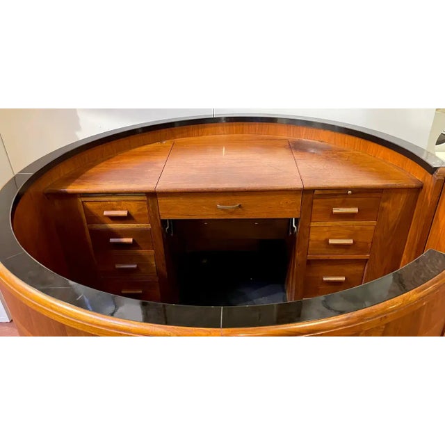 Early 20th Century Rockefeller Center* Circular Reception Desk / Bar ...