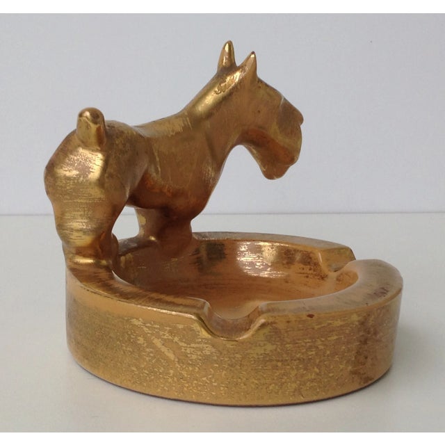 C.1960's Mid-Century Original Stangl Vintage Scottie Dog Gilt Strie ...