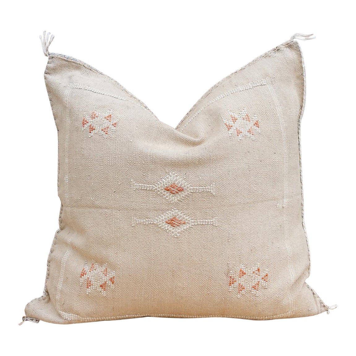 Deepak Moroccan Silk Rug Pillow | Chairish