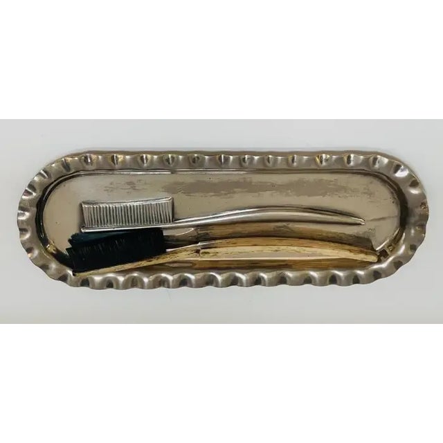Victorian Silverplated Toothbrush Tray & Brush Set by James W. Tufts Co ...