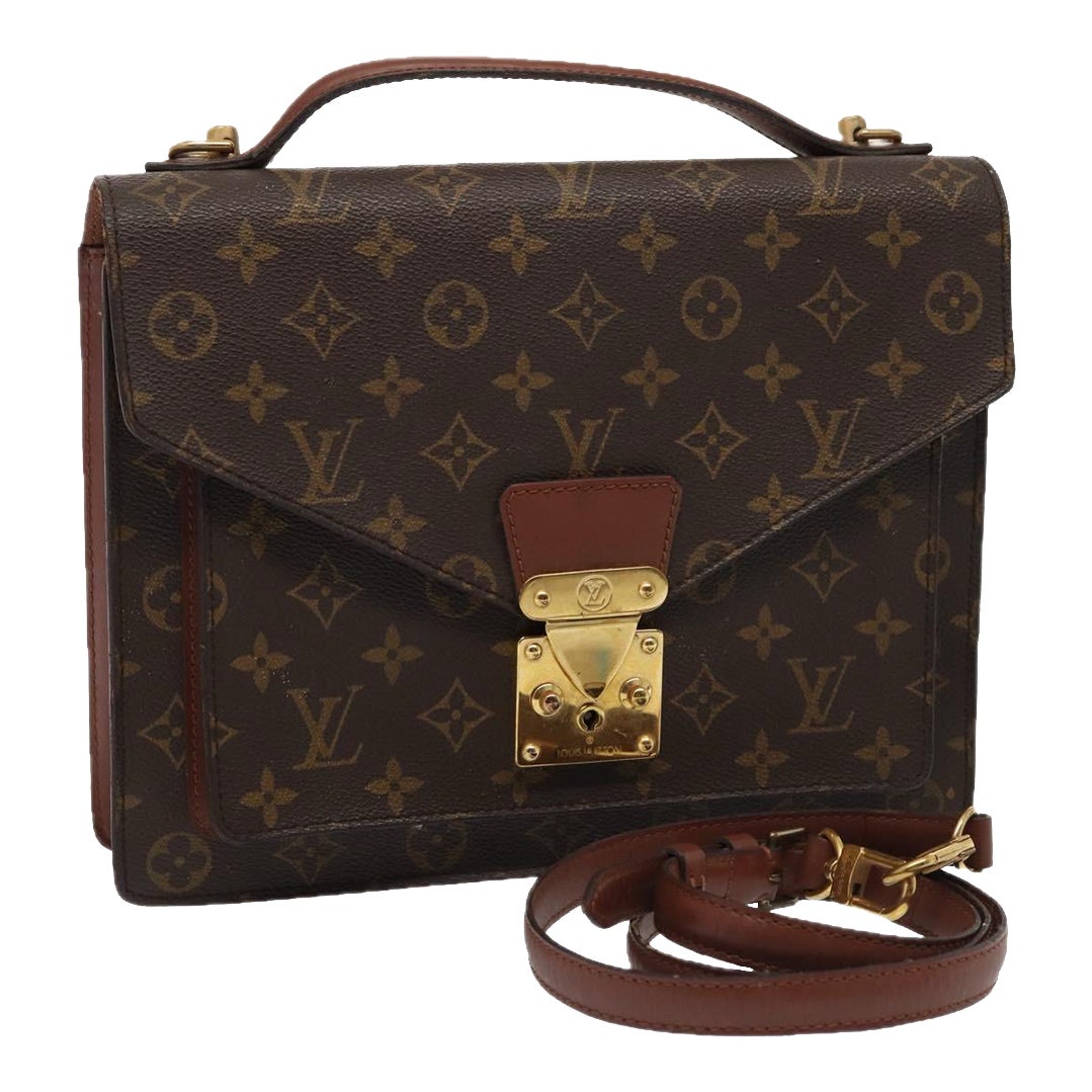 Louis Vuitton Monogram Monceau 28 Hand Bag 2Way M51185 Lv Auth 79198 ...