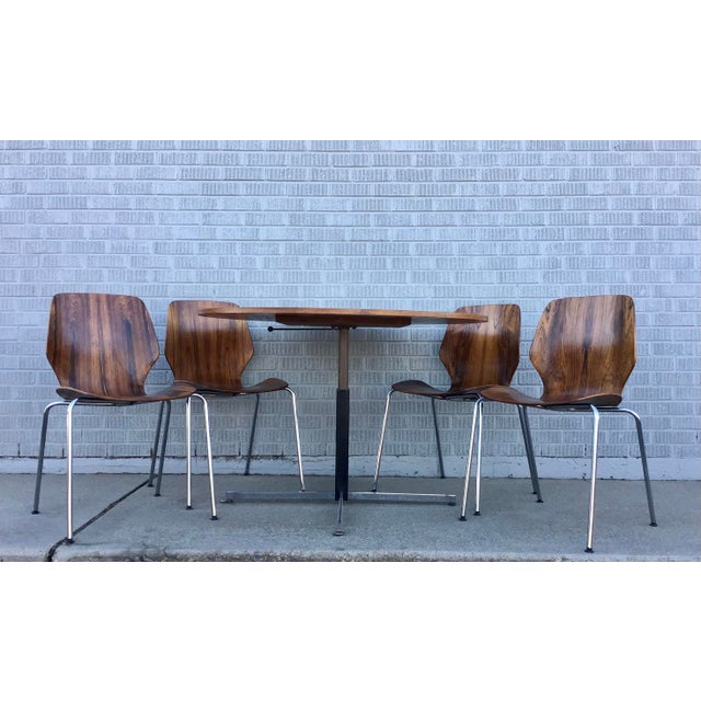 Mid 20th Century Rosewood City Chairs and Adjustable Table by Oyvind Iversen for Westnofa - Set ...