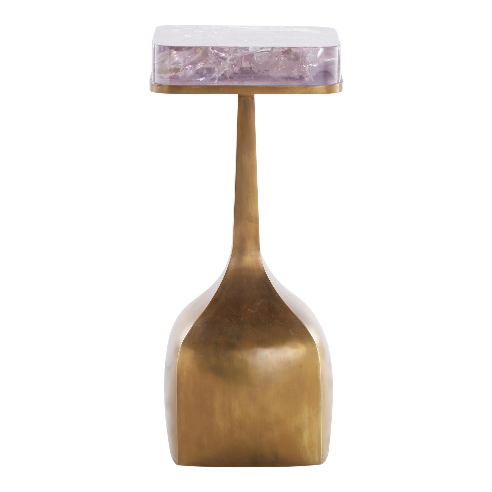 Brass and Resin Contemporary Oomo Side Table | Chairish