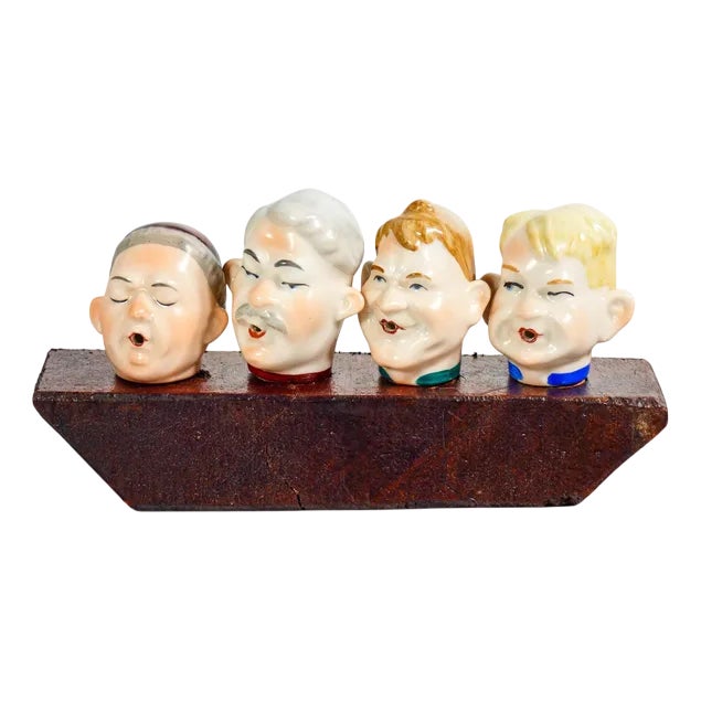 Porcelain Stoppers from Wagner & Apel, Set of 4 | Chairish