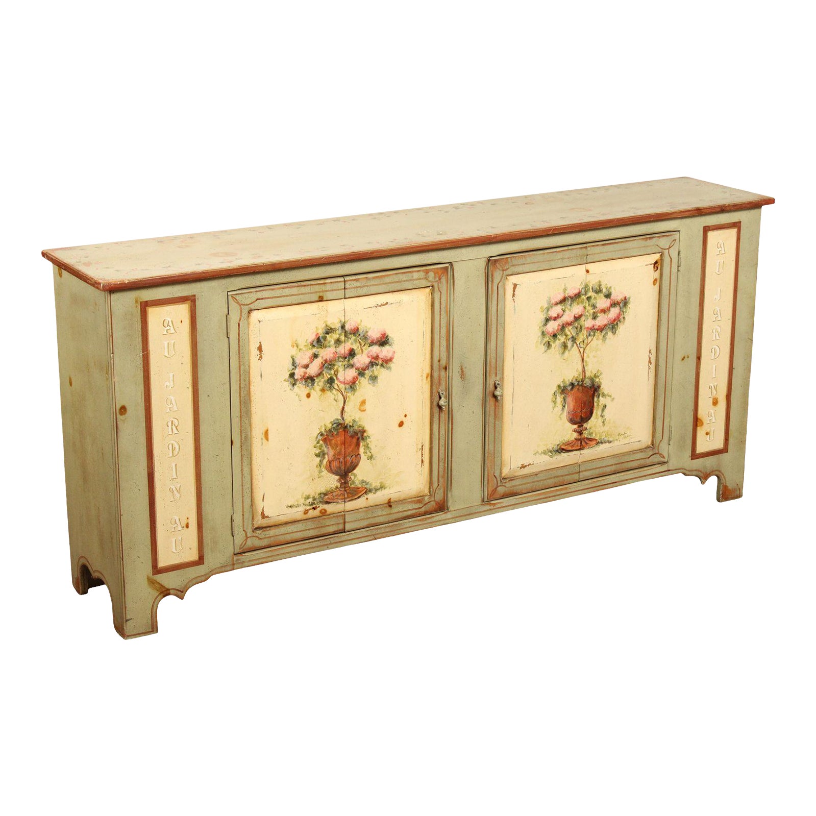 Habersham Plantation Country French Style Paint Decorated Buffet ...