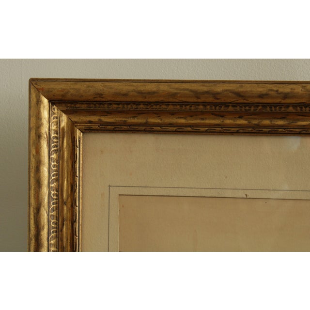 John H. Buri Original Watercolor Rendering Of Library | Chairish