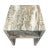 White & Grey Marble Bedside Table | Chairish