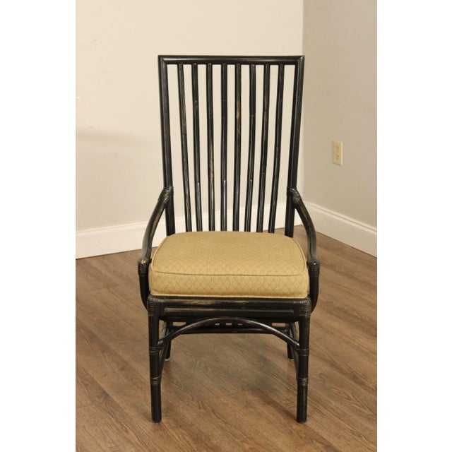 David Francis Rattan Dining Chairs - Set of 4 | Chairish