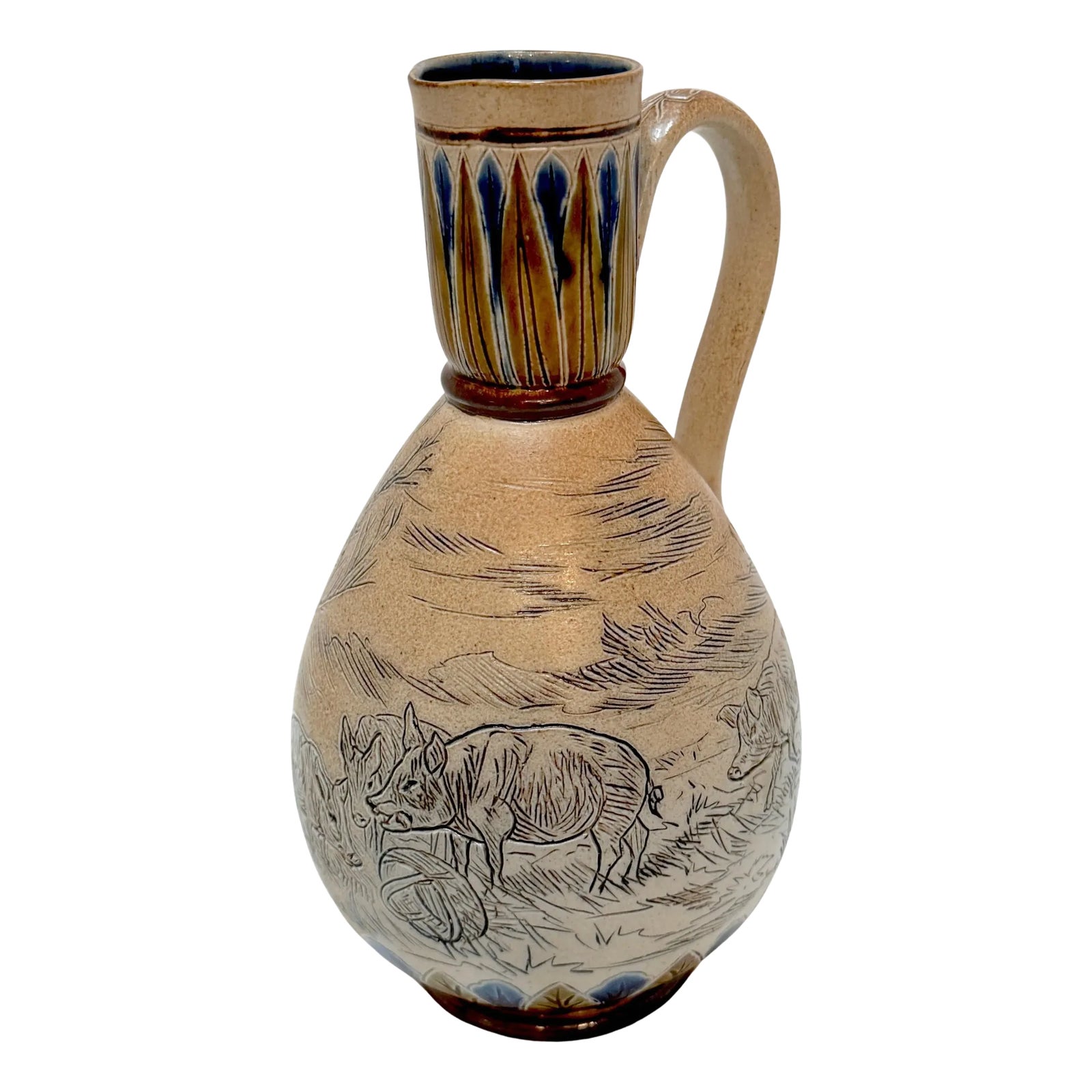 Doulton Lambeth Girl & Pigs in Landscape Jug by Hannah Barlow, et al ...