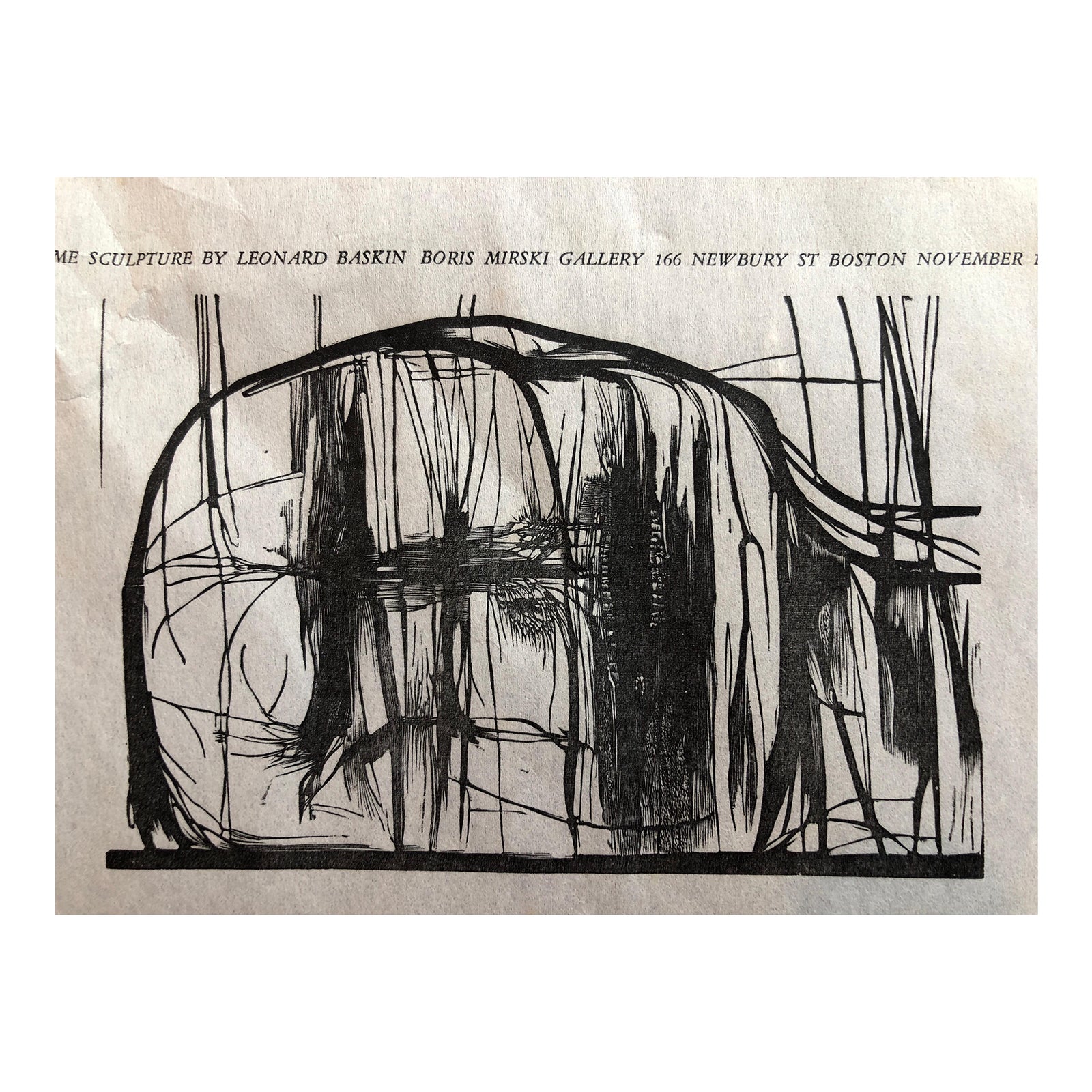 Leonard Baskin, Leonard Baskin Woodblock Broadside Print Woodcut ...