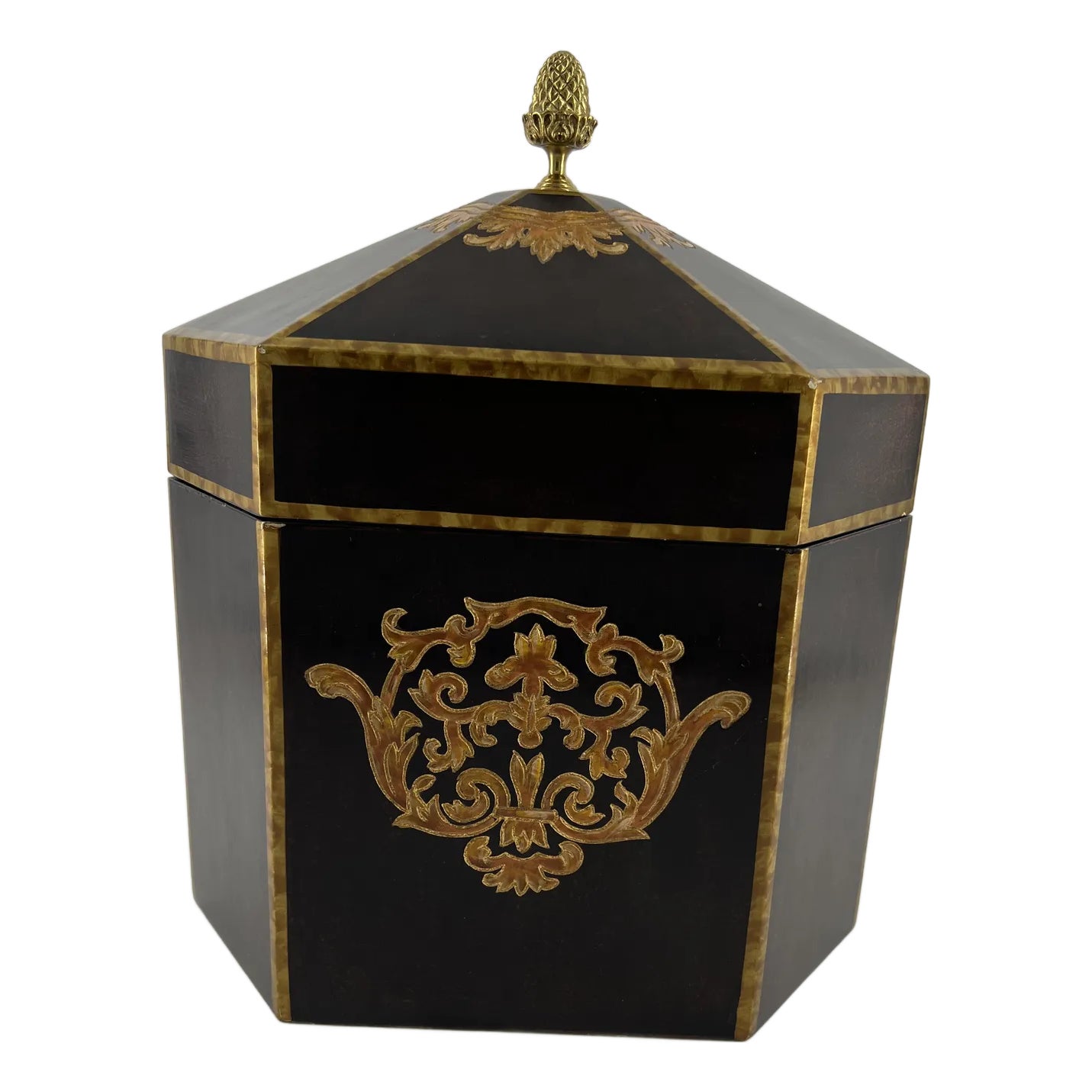 Late 20th Century Maitland-Smith Lidded Wooden Box | Chairish