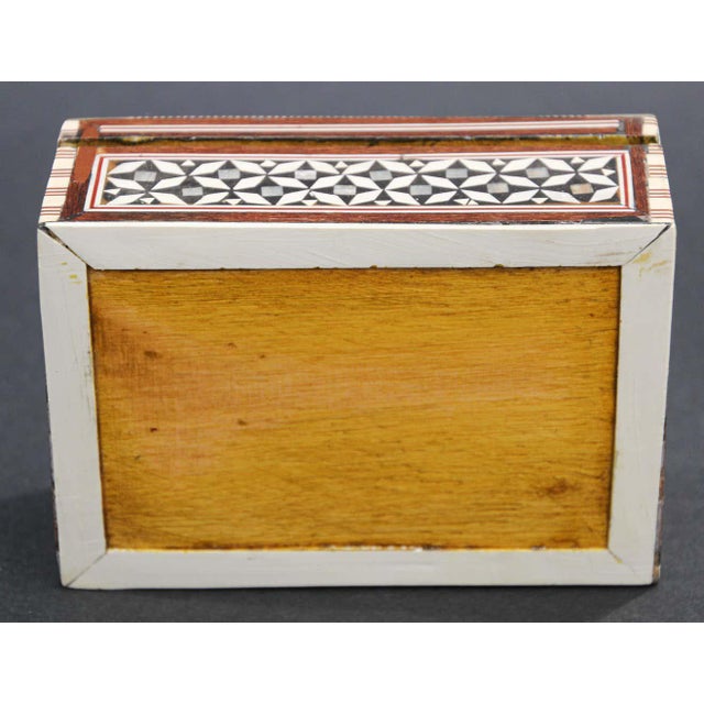 Middle Eastern Moorish White Mosaic Box | Chairish