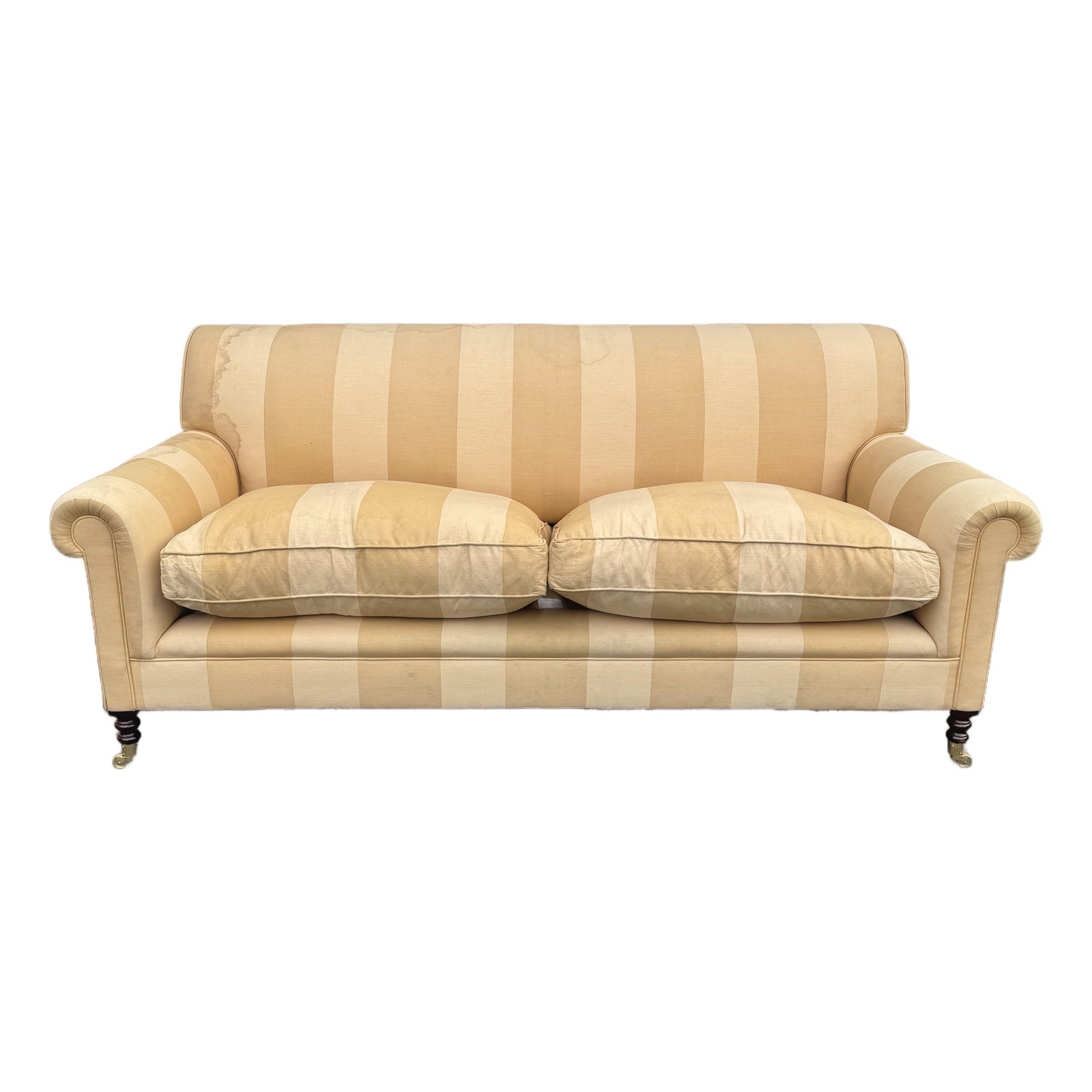 George Smith Straight Topped Full Scroll Arm Sofa | Chairish