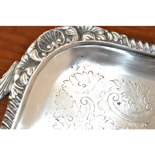 1950s The Sheffield Silver Company Silver Plated Barware Tray With Side ...