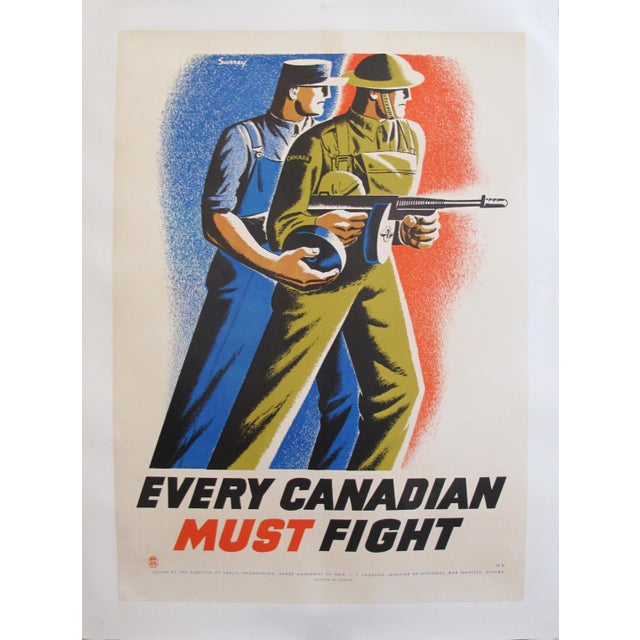 1940's Original Canadian Ww2 Propaganda Poster, Every Canadian Must ...