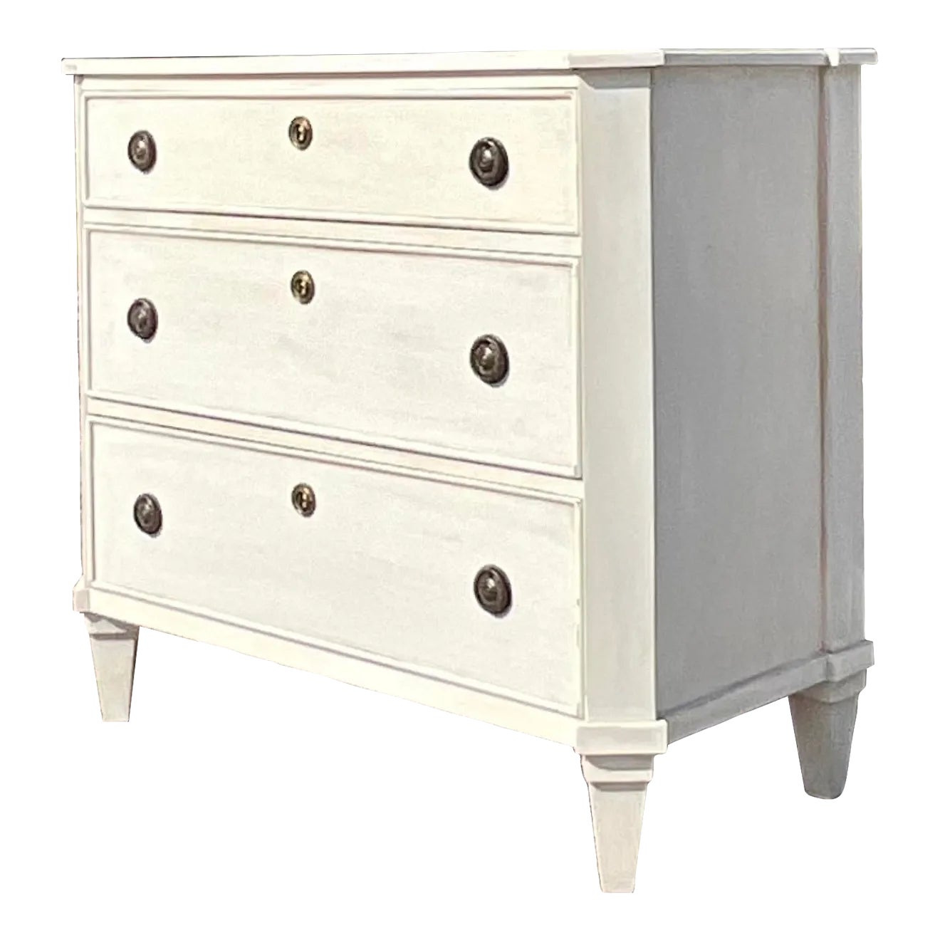 Mid 20th Century Vintage Boho Gustavian Style Washed Chest of Drawers ...