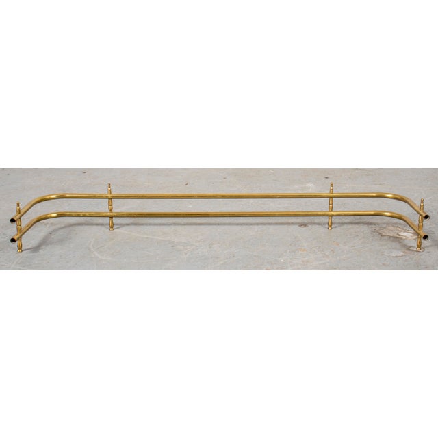 Brass Fender With Twisted Rail Motif | Chairish