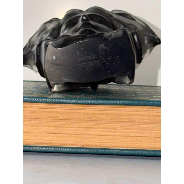 Versace Head of Medusa Black Matte Frosted Crystal Paperweight by ...