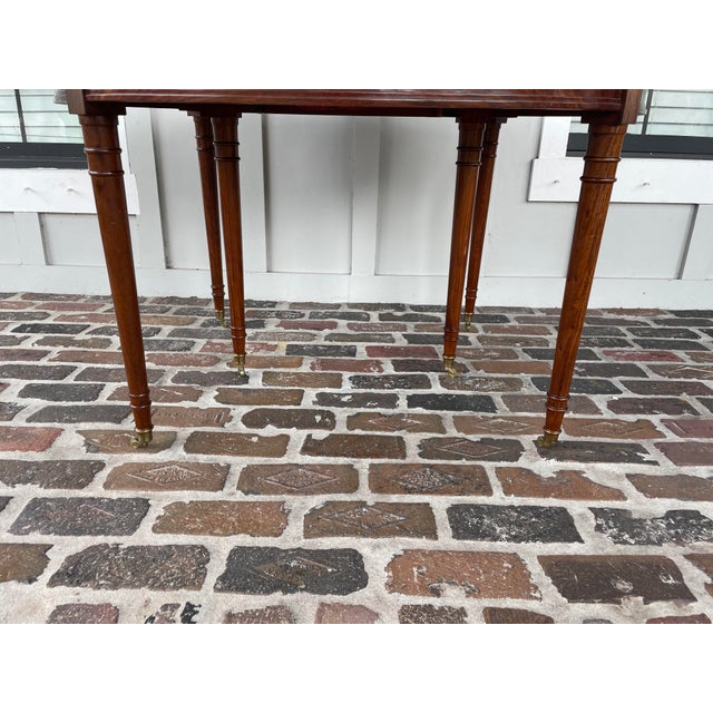 1940s Antique Extension Wooden, Brass Footings, Mahogany Extension ...