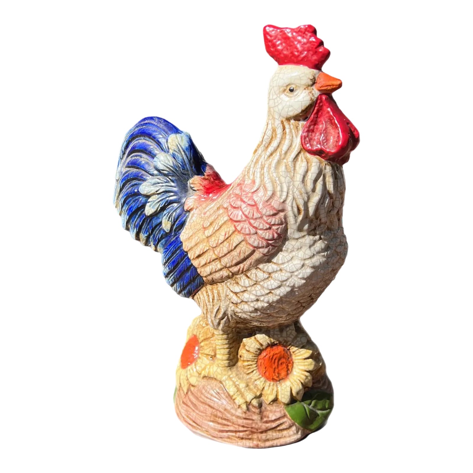 Vintage Country Chic Ceramic Chicken | Chairish