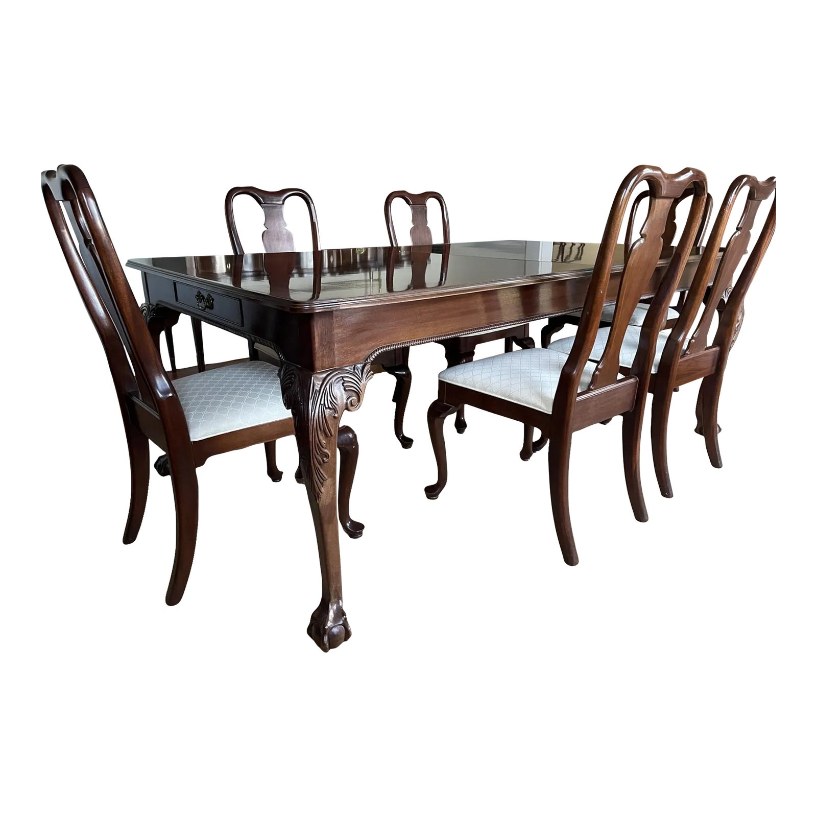 Hickory White Dining Room Table and Twelve (12!) Chairs From the ...