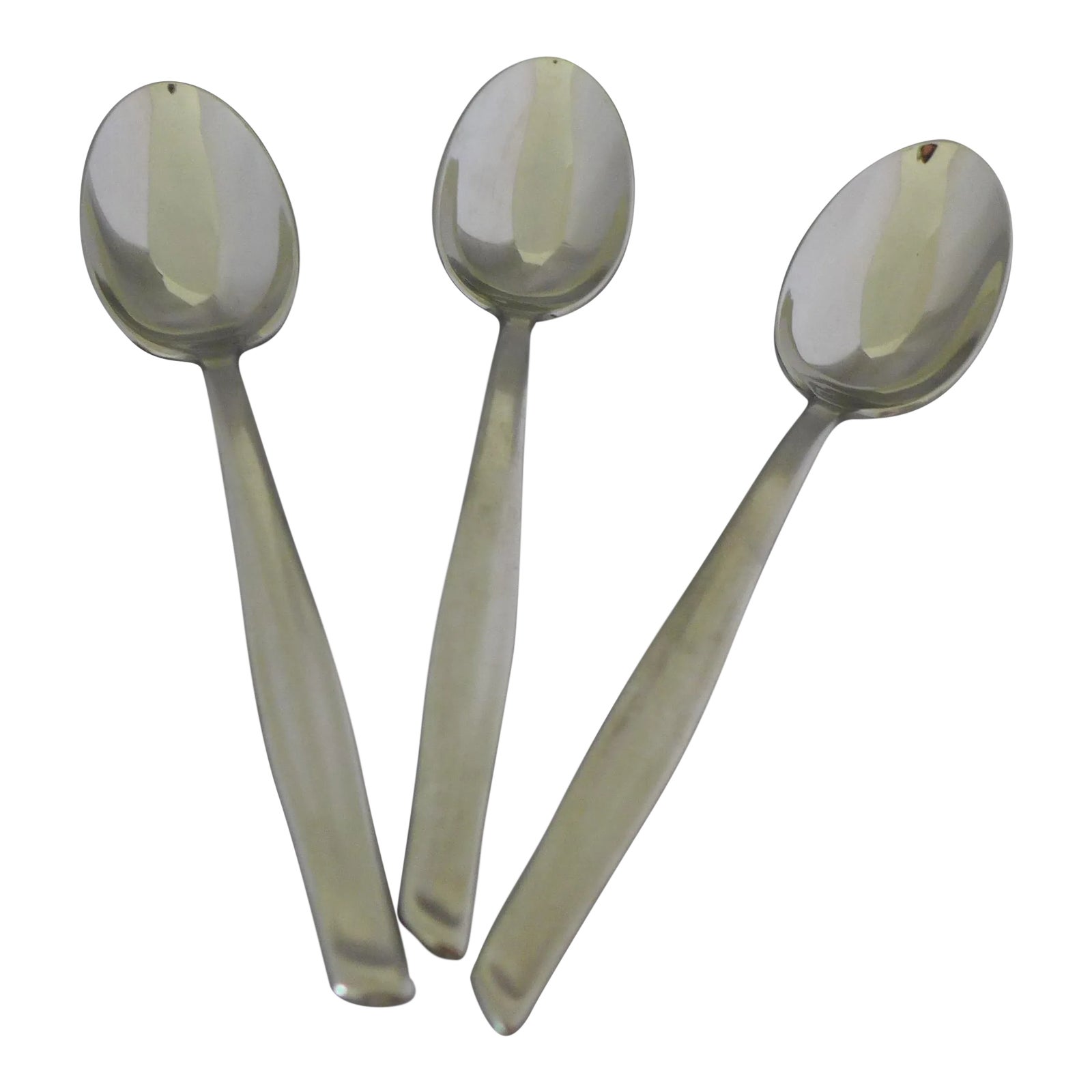 Mid-Century Stainless Steel Dessert/Tea Spoons - - Set of 3 | Chairish
