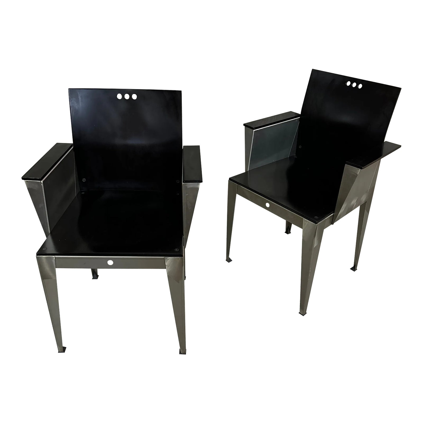 1990s Chairs in the Manner of Bruce Sienkowski - Set of 2 | Chairish