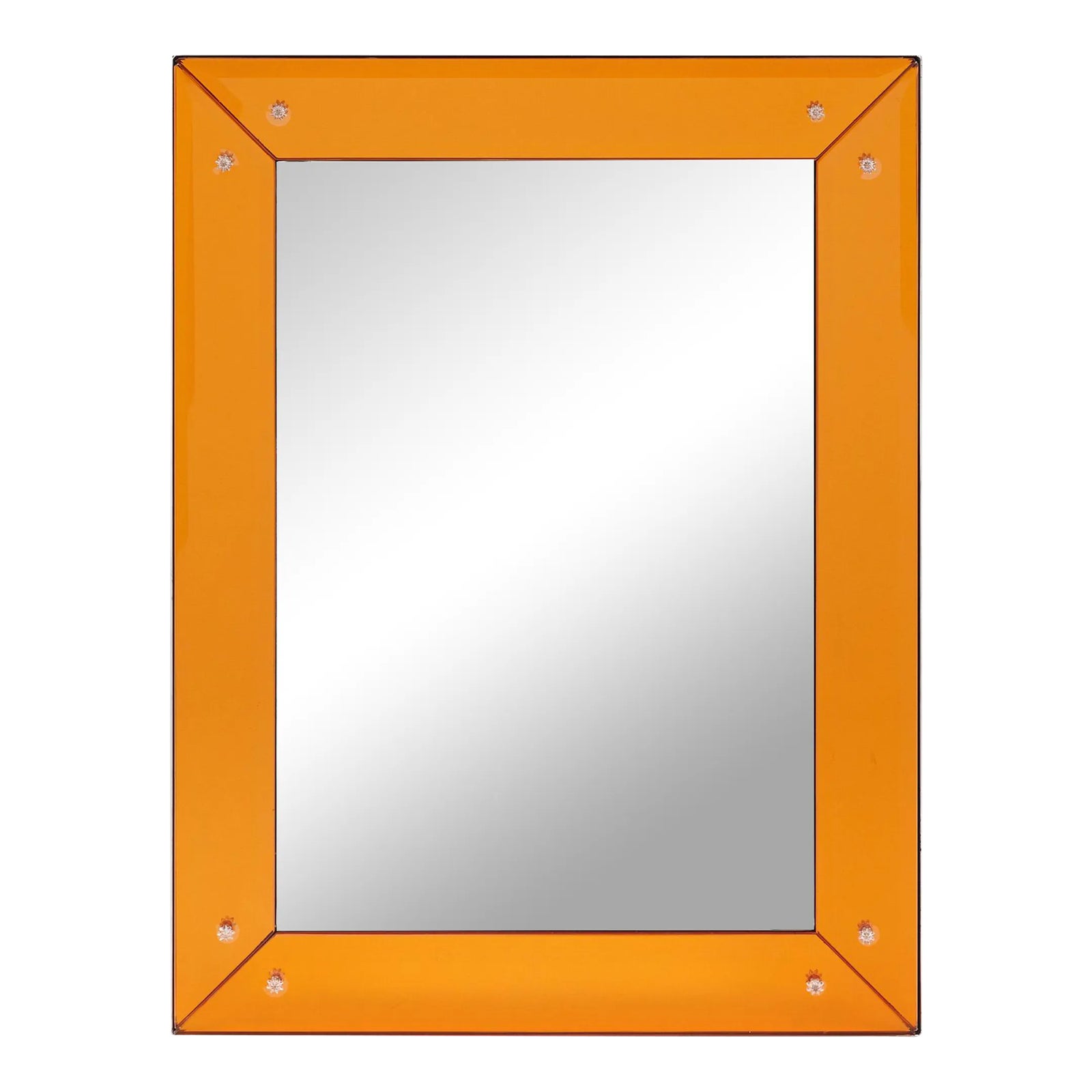 Orange Philippe Starck Modernist Vintage Mirror | Chairish