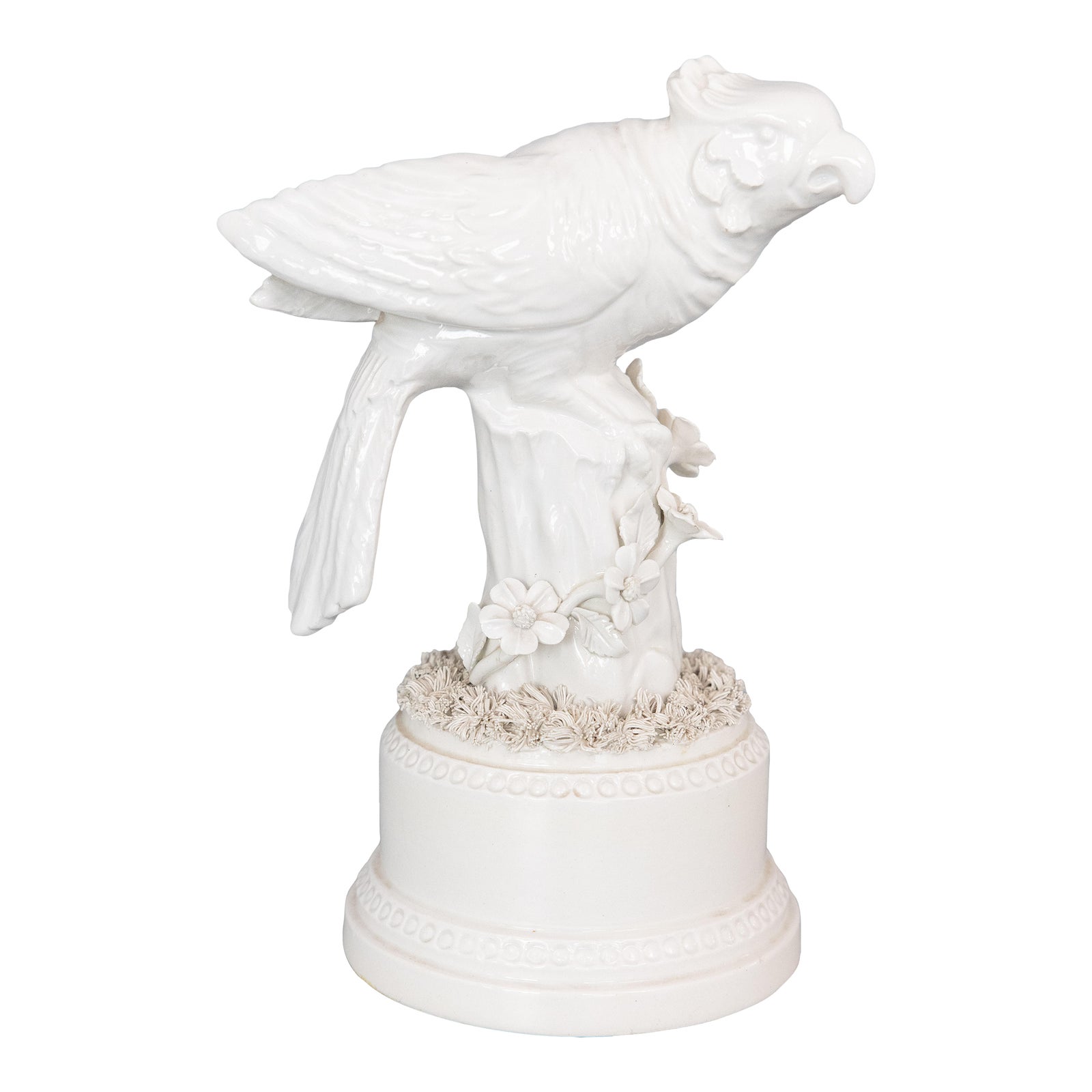 Vintage Italian White Porcelain Blanc De Chine Parrot Cockatiel Bird ...