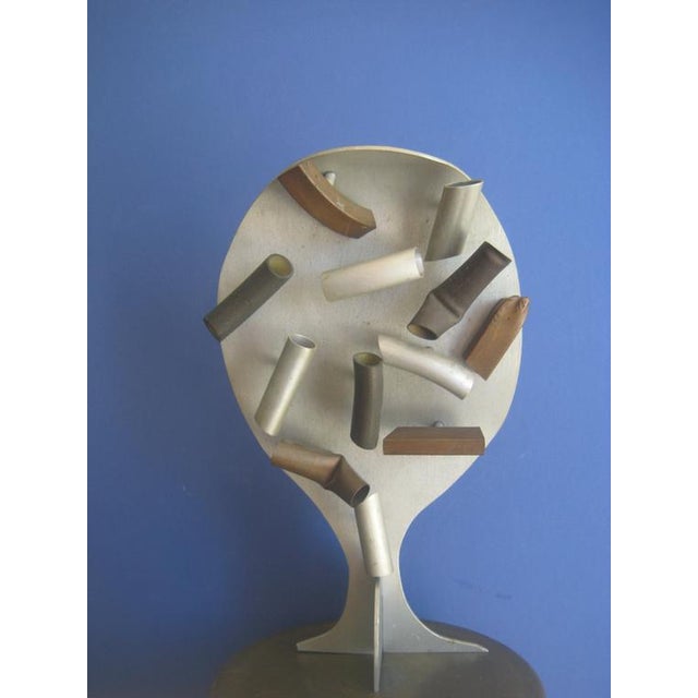 1960s Vintage Mid-Century Modern Mixed Metals Torch Cut Sculpture ...