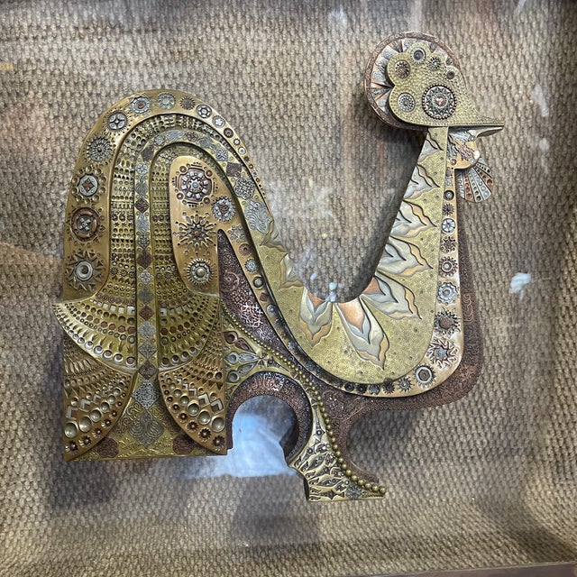 1970s Giovanni Schoeman Rooster Wall Sculpture | Chairish