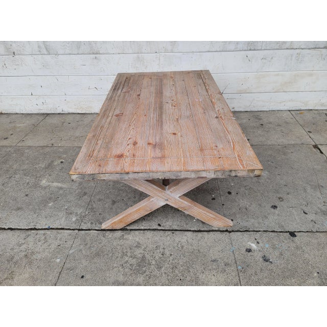 1990s Farmhouse Style Wood Coffee Table | Chairish