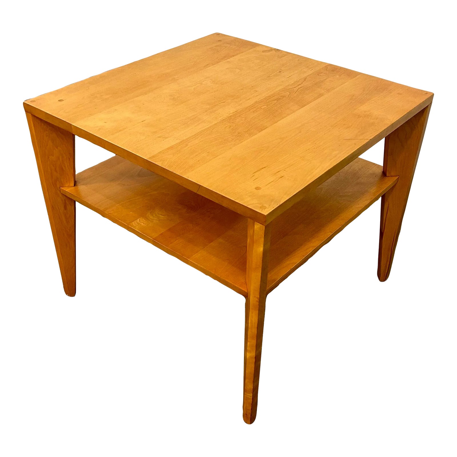 Conant Ball Table by Leslie Diamond Square in Birch | Chairish