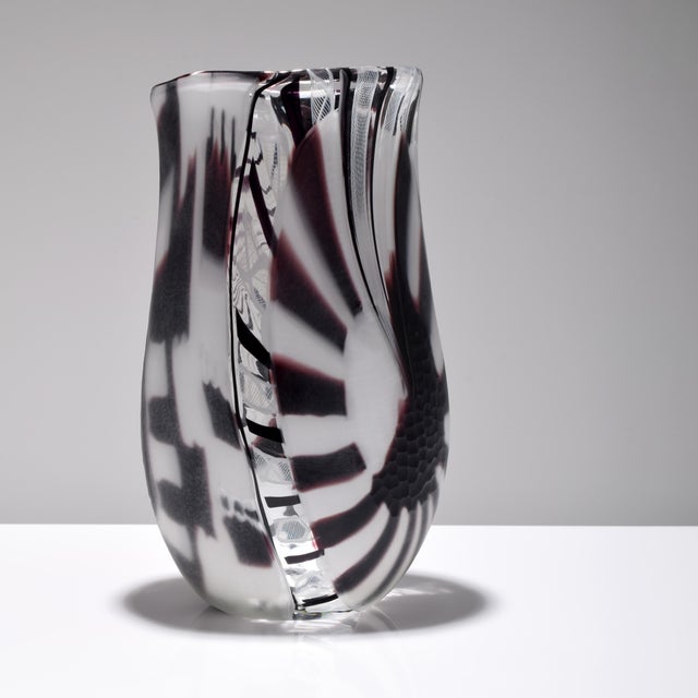 Large Late 20th Century Leone Panisson Murano Glass Vase | Chairish