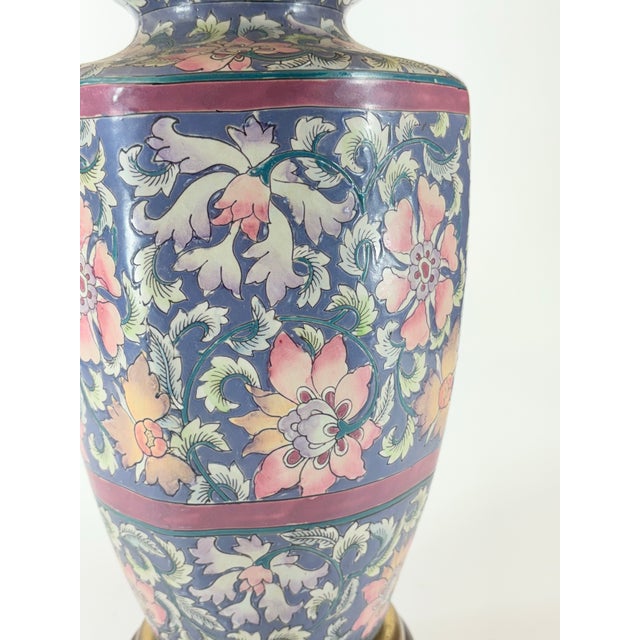 Vintage Frederick Cooper Hand Painted Floral Chinoiserie Lamp, With ...