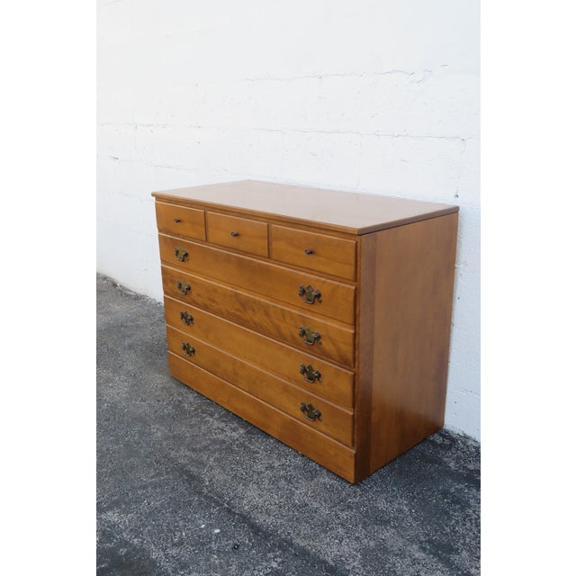 Late 20th Century Ethan Allen Solid Maple Dresser | Chairish