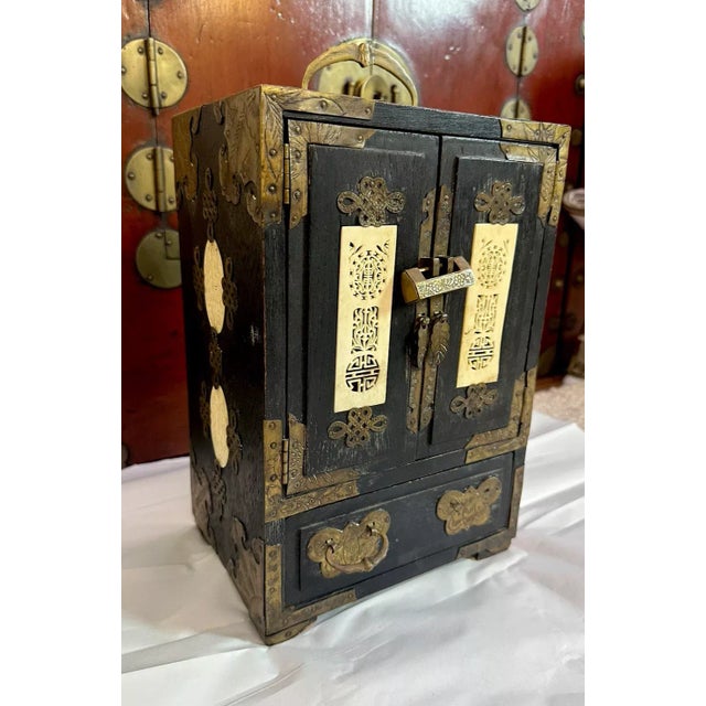 Large Antique Chinese Jewelry Chest/Box | Chairish