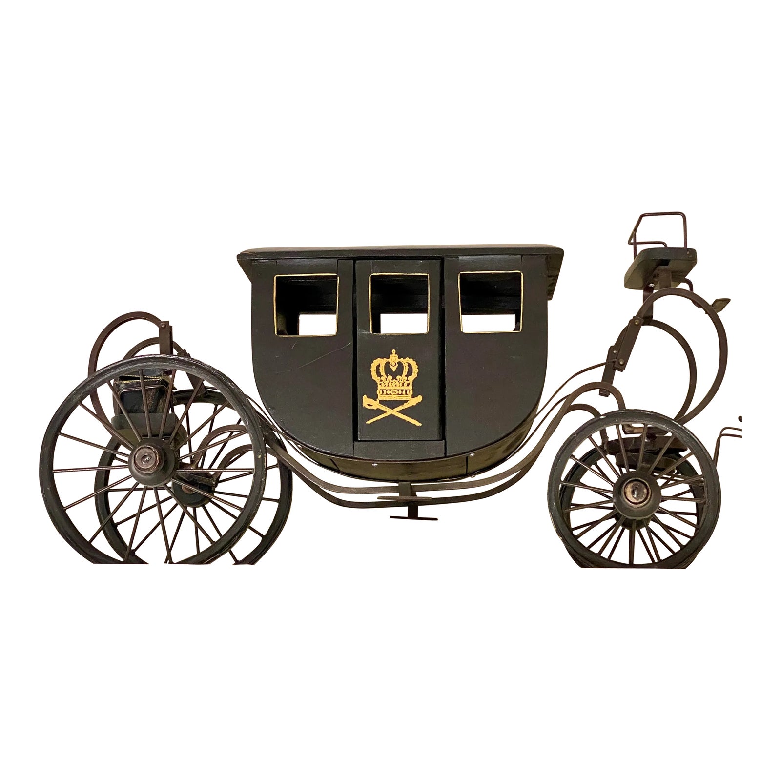 Early 20th Century Handmade Wood and Metal Royal Carriage - German ...