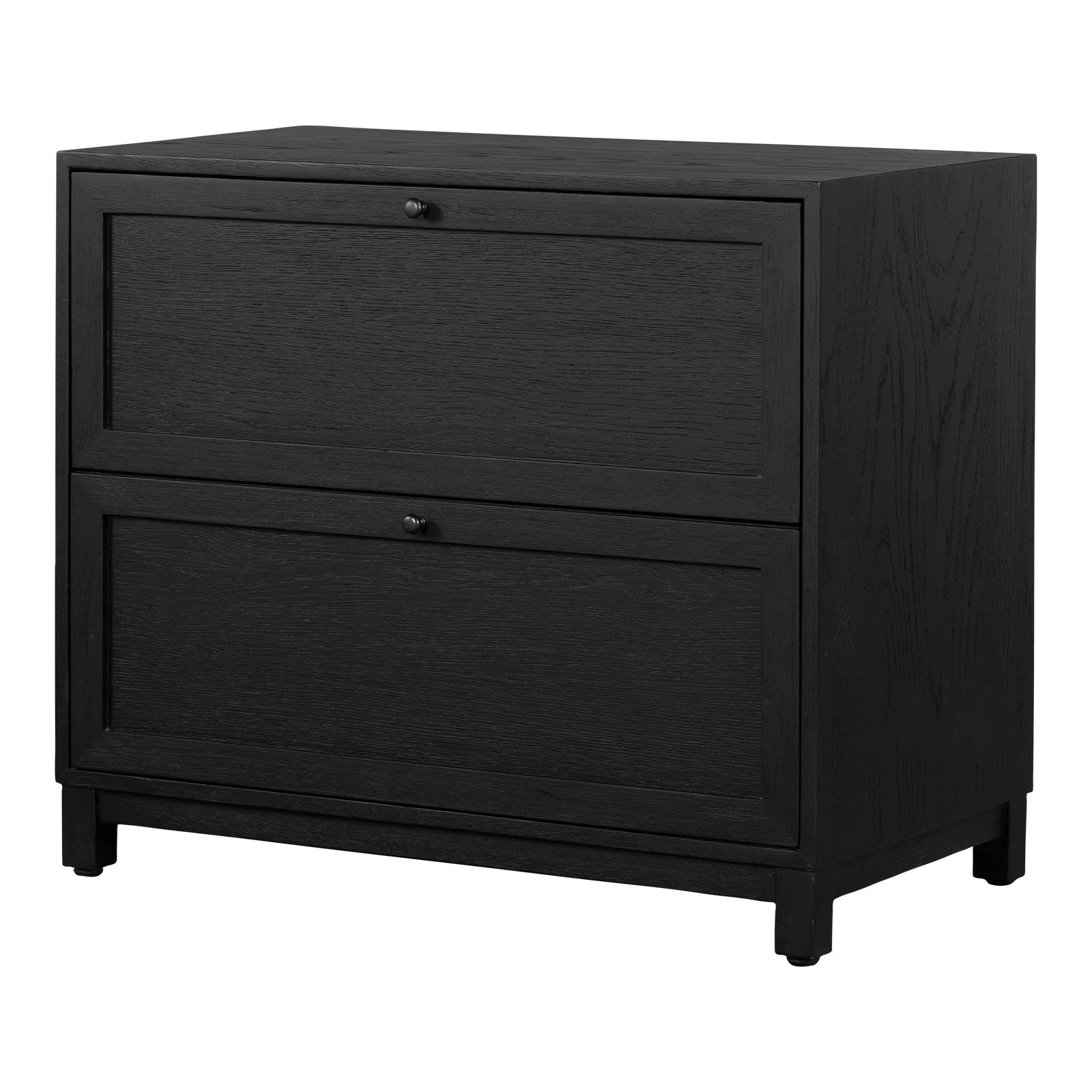 Millie Nightstand, Drifted Matte Black | Chairish