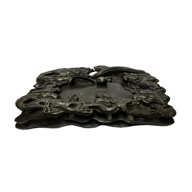 Chinese Oriental Black Color Dimensional Dragon Ink Well Pad Display ...