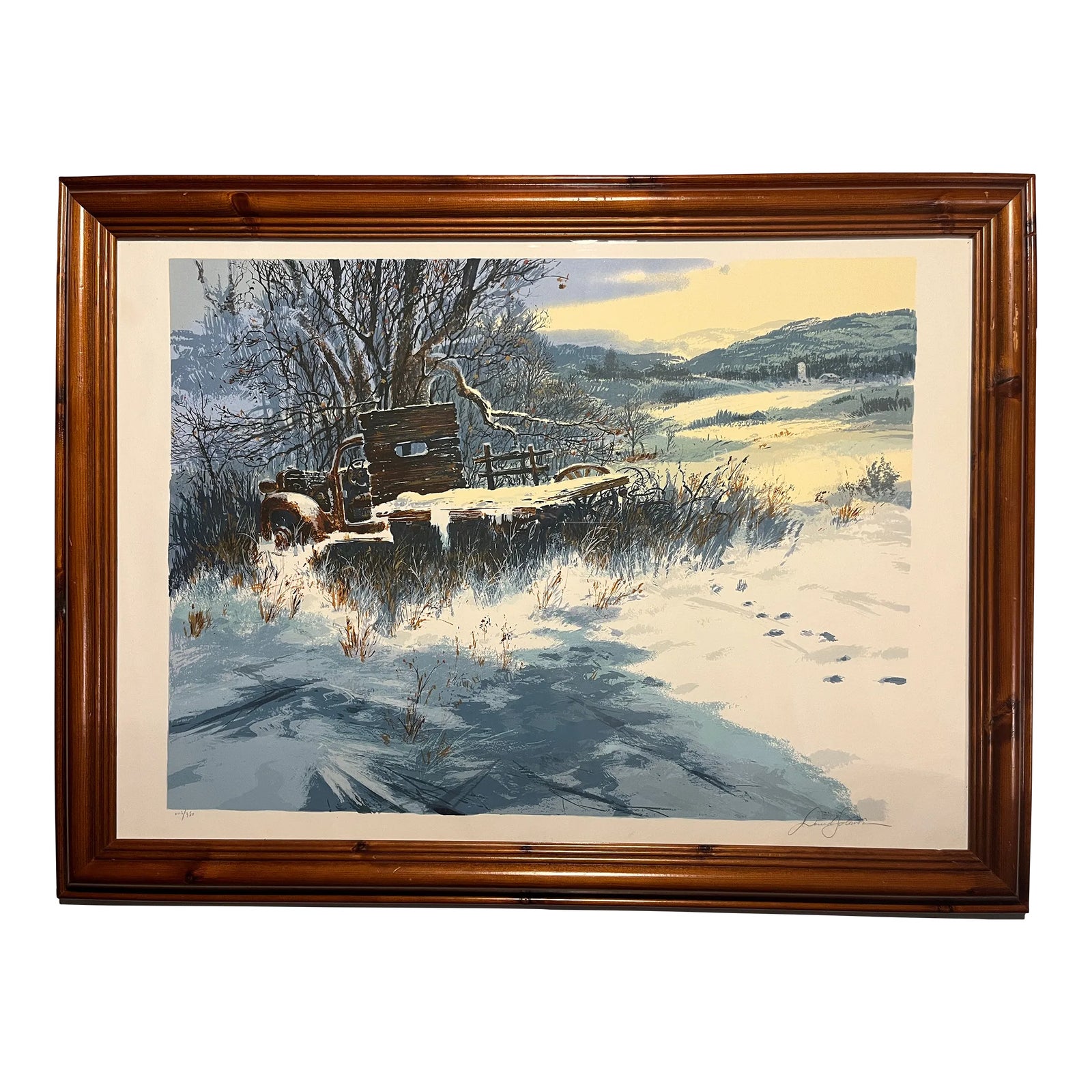 1980s Vintage Michael Schofield the Old Truck Limited Edition Serigraph ...