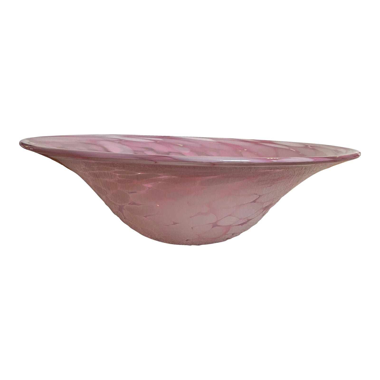 Jeremy R Cline Pink Glass Bowl | Chairish