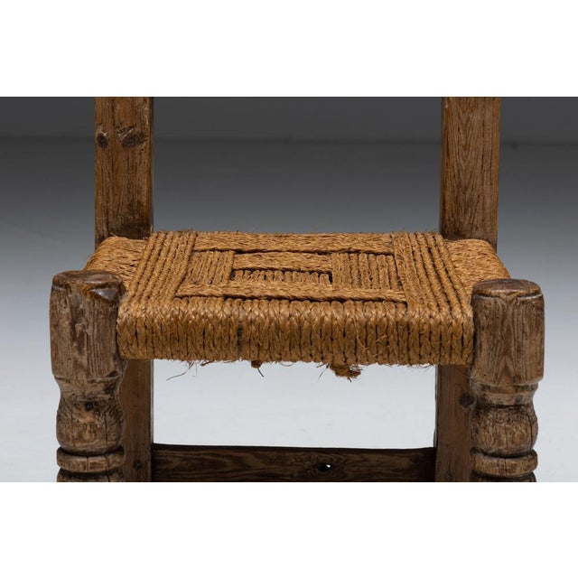 Rustic Straw Dining Chair, Spain, 19th Century | Chairish