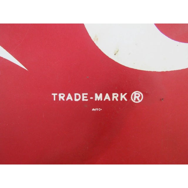 Large Vintage Coca-Cola Metal Fishtail Sign | Chairish