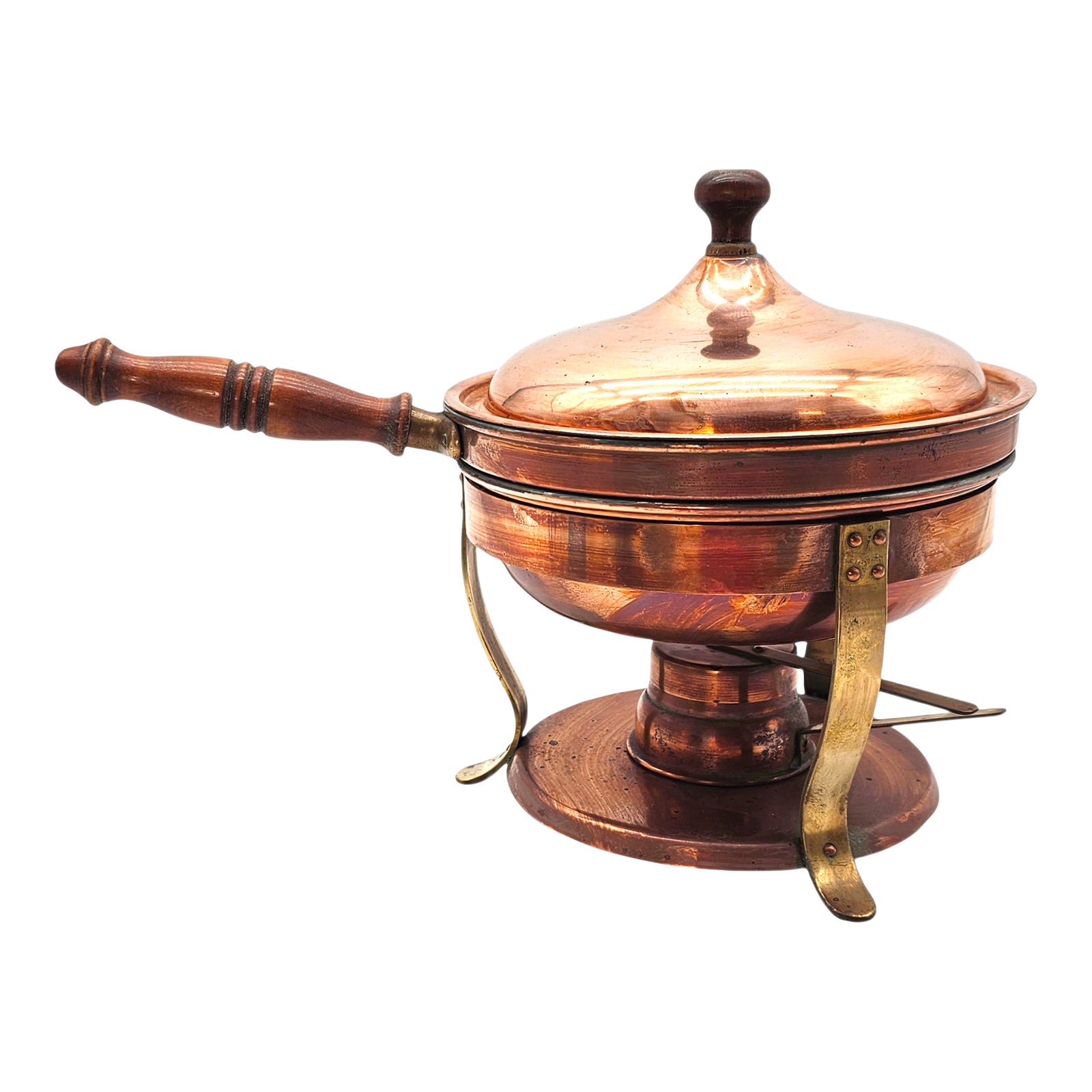Vintage Charles R. Reugger New York Copper and Brass Complete Chafing ...