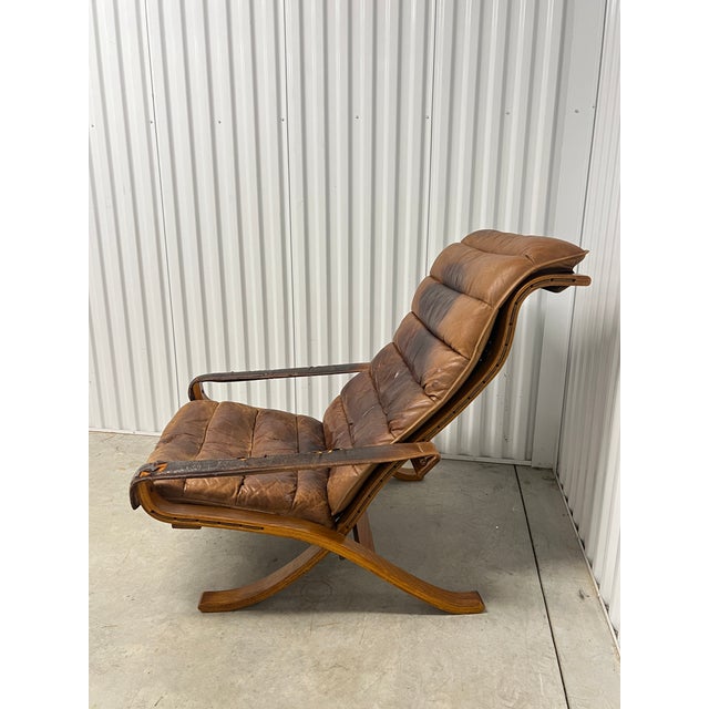 Vintage Bentwood Folding Lounge Chair by Ingmar Relling for Westnofa ...